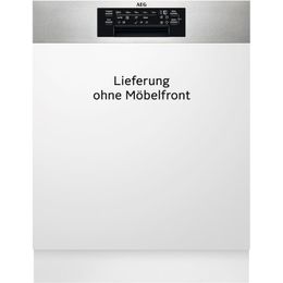 AEG teilintegrierbarer Geschirrspüler »FEE83806PM« 14 Maßgedecke XXL-Geschirrspüler silberfarben Satellliten-Sprüharm: Weniger Wasserverbrauch