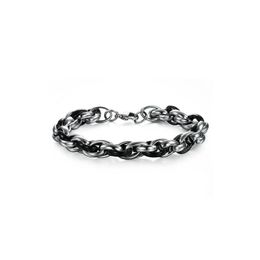 Firetti Edelstahlarmband »Schmuck Geschenk Classic Steel, teilweise IP-beschichtet« edelstahlfarben-schwarz 23 cm Sytlisches Armband