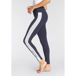 H.I.S. H.I.S Leggings mit weißem Seitenstreifen und Logodruck marine 48/50 - N-Gr N-Gr 48/50 Elastische Leggings mit weißem Streifen