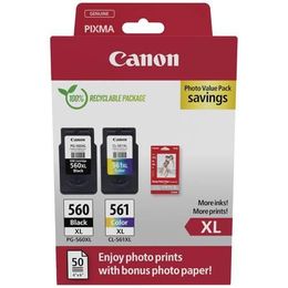 Canon Druckerpatrone CRG PG-560XL/CL-561XL Photo Value Pack Original 2er-Pack Schwarz, Cyan, Magenta, Gelb 3712C008