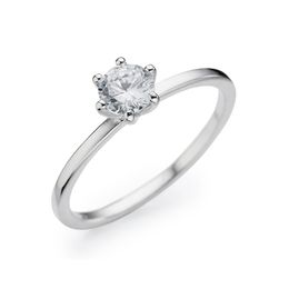 HECHTER PARIS Fingerring »Schmuck Geschenk Silber 925 Damenring Solitär« mit Zirkonia (synth.) silberfarben-kristallweiß 59 Elegenater Solitaire...