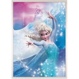 Komar Bild mit Rahmen &raquo;Bilderrahmen Holz White mit Wandbild "Frozen 2 Elsa Action" als Set&laquo; Farbe Bild(er): bunt