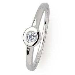 XENOX Fingerring »XS ZARGE SILBER, XS7388« mit Zirkonia (synth.) silberfarben-kristallweiß 54 Trendiger Ring