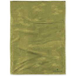 Tom Tailor HOME Wohndecke »Flausch« mit Logo, Kuscheldecke olive Obermaterial: 100% Polyester B/L: 150 cm x 200 cm