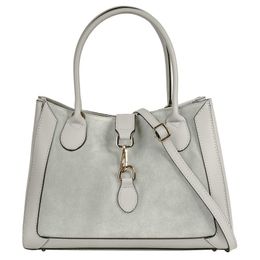 Samantha Look Shopper echt Leder, Made in Italy grau