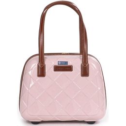 Stratic Beautycase »Leather&More rose« Handtasche Damen Tasche Damen Henkeltasche rose