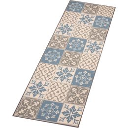 Hanse Home K&uuml;chenl&auml;ufer &raquo;Mare&laquo; rechteckig 8 mm H&ouml;he L&auml;ufer, Rutschfest, K&uuml;chenteppich, K&uuml;che, Teppich, Pflegeleicht, Flur braun/blau Obermaterial:...