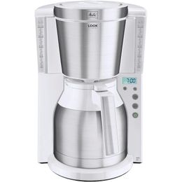 Melitta Filterkaffeemaschine » Look Therm Timer 1011-15« 1, 2 l Kaffeekanne Papierfilter 1x4 edelstahlfarben/weiß