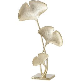 Boltze Dekofigur &raquo;Dekoaufsteller Ginkgo&laquo; goldfarben