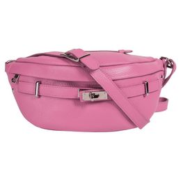 Samantha Look Gürteltasche echt Leder, Made in Italy pink