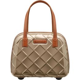 Stratic Beautycase »Beautycase Leather & More« Handtasche Damen Tasche Damen Henkeltasche champagner