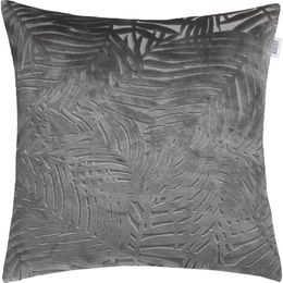 Sch&ouml;ner Wohnen Kollektion SCH&Ouml;NER WOHNEN-KOLLEKTION Dekokissen &raquo;Florance&laquo; aus hochwertiger Samtoptik hellgrau/grau/stein + gebl&uuml;mt Obermaterial: 100% Polyester B/L: 45 cm x...