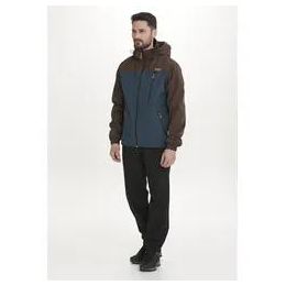 Outdoorjacke WEATHER REPORT "DELTON W-PRO15000" Gr. L, braun (braun, blau) Herren Jacken mit umweltfreundlicher Beschichtung (PFC-Frei)