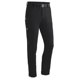 Funktionshose Maier Sports "Naturno slim" Gr. 50, Normalgrößen, schwarz Herren Hosen Wanderhose, elastische Trekking-Hose, 4 Taschen, Slim Fit