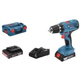 Bosch PROFESSIONAL Akku-Bohrschrauber "GSR 18V-21" Bohrmaschinen inkl. 2 Akkus, Ladegerät und Koffer silberfarben (blau, schwarz, rot, silberfarben)