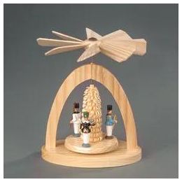 Weihnachtspyramide Albin Preissler "Wärmespiel - Bergleute, Weihnachtsdeko" Weihnachtspyramiden Gr. H: 13cm, beige (natur)