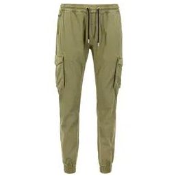 Jogginghose Alpha Industries "Alpha Industries Men - Jogger Cotton Twill Jogger" Gr. 2 XL, Normalgrößen, grün (olive) Herren Hosen