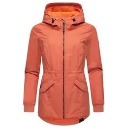 Outdoorjacke Ragwear "Dowey A" Gr. 5XL (50), rot (ziegelrot) Damen Jacken Wasser- und winddichte Jacke mit Taillenzugband