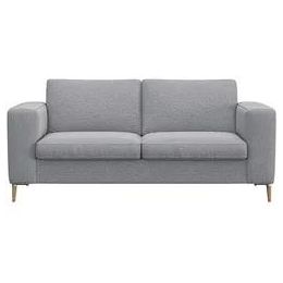 2-Sitzer FLEXLUX "Fiore Designsofa, bequem und komfortabel durch hochwertigen Sitzaufbau" Sofas Gr. B/H/T: 164cm x 85cm x 92cm, Chenille, beige (sandy beige) breite Armlehnen, Kaltschaum, Füße Alu+ Eiche