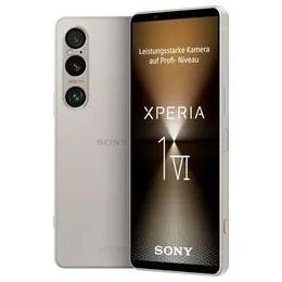 Sony Smartphone "Xperia 1 VI" Mobiltelefone Gr. 256 GB, silberfarben (platin, silber)