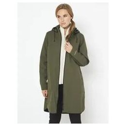 Softshelljacke Ilse Jacobsen "RAIN128" Gr. 36, grün (army) Damen Jacken Atmungsaktiv, Kapuze, wasserdicht, leicht, YKK 2-Wege Reißverschluss