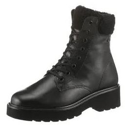 Winterstiefelette Paul Green Gr. 38, schwarz Damen Schuhe Winterboots, Schnürstiefelette, Blockabsatz, mit GORE-TEX