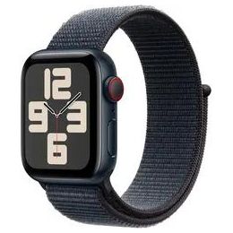 Smartwatch Apple "Watch SE (2024)" Smartwatches Gr. 40mm, Cellular, One-Size, Sport Loop, schwarz (mitternacht)