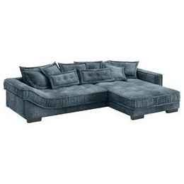 Ecksofa MR. COUCH "Diwan II, L-Form", blau (dolce 13 ocean), B:334cm H:67cm T:207cm, Dolce (100% Polyester), Sofas, Wahlweise mit Kaltschaumpolsterung bis 140 kg belastbar