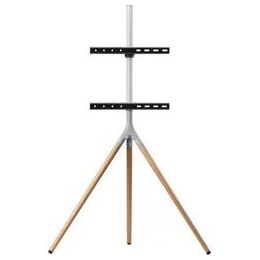 One For All TV-Ständer "Tripod 360 WM 7472", TV Stand Ultraslim TURN 65", Gerätehalterungen, silber (eiche, silber)B:87cm H:138,5cm T:42cm