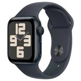 Smartwatch Apple "Watch SE (2024)" Smartwatches Gr. 40mm, ohne eSIM, M/L, Sport Band, schwarz (mitternacht)