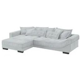 Ecksofa Inosign "Diwan II, L-Form" Sofas Gr. B/H/T: 334cm x 67cm x 207cm, Microfaser 2, mega-Recamiere links, grau (novaclean avanti 3 silver) Wahlweise mit Kaltschaumpolsterung bis 140 kg belastbar