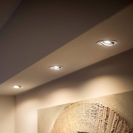 PHILIPS Hue Milliskin LED-Einbauspot 3er rund alu