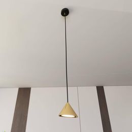 EMIBIG LIGHTING Pendelleuchte Elit, 1-flammig, goldfarben, Metall, Abhängung 100 cm