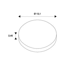 SLV Dekorring Cyft, messing, Stahl, Ø 13,1 cm