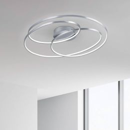 Trio LED-Deckenlampe Gale, 80 cm, nickel matt