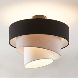 LINDBY Coria Deckenlampe, schwarz und grau