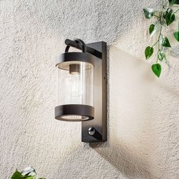 Trio Außenwandlampe Sambesi, Bewegungssensor, anthrazit