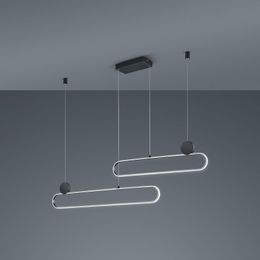 Trio LED-Hängeleuchte Grant, dimmbar, CCT, aluminium