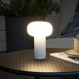 Konstsmide LED-Tischleuchte Antibes, IP54, Akku, RGBW, weiß