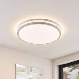 LINDBY LED-Deckenlampe Arnim in Weiß, runde Form, IP44