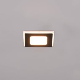 Trio LED-Einbaulampe Nimbus IP44 8,5x8,5cm 830 schwarz