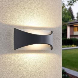 LINDBY Mathea LED-Außen-Wandleuchte, Länge 30 cm