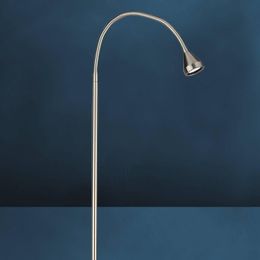 Busch LED-Stehleuchte Mini, flexibler Arm, nickel, 5.000K