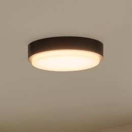 LINDBY LED-Außendeckenlampe Nermin, IP65, rund