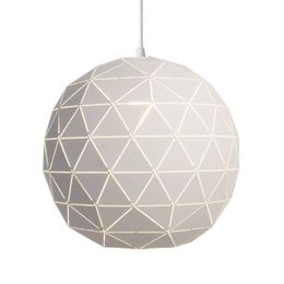 Deko-Light Pendelleuchte Asterope, Ø 25cm rund, weiß