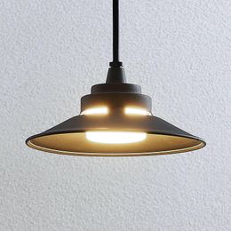 LINDBY LED-Außenhängeleuchte Cassia, dunkelgrau