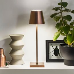 Sigor LED-Akkutischlampe Nuindie, bronze, Easy Connect, IP54