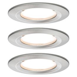 Paulmann Nova LED-Einbauleuchte 3er starr, Eisen