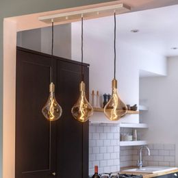 TALA. Tala Triple Pendant Linear, Metall, LED-Globelampe klar