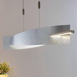 LUCANDE LED-Hängeleuchte Marija, Blende senkrecht, silber